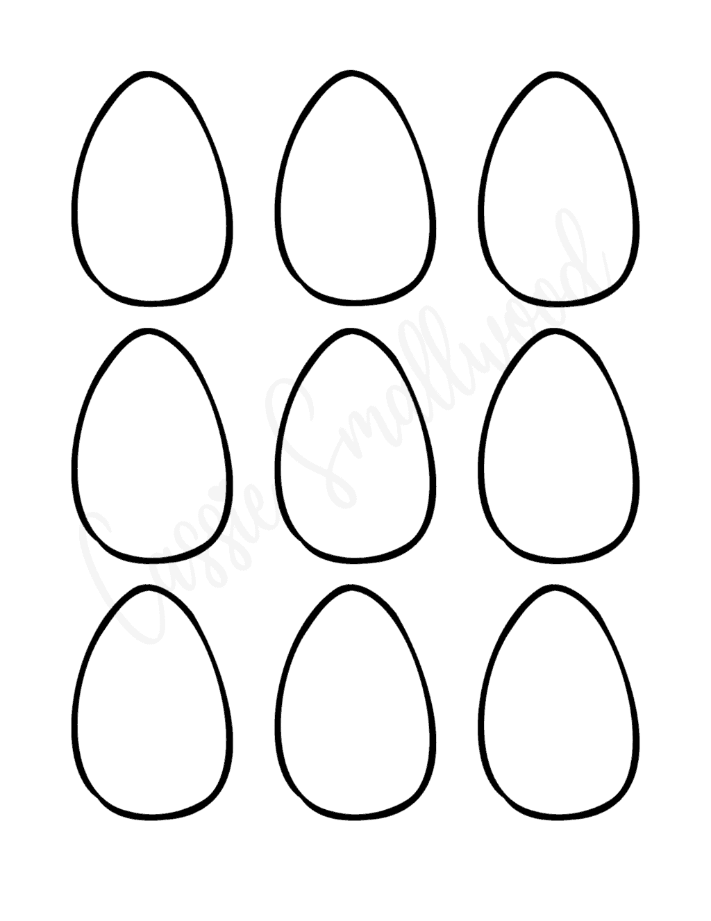 19 Egg Templates (Free Printable) - Cassie Smallwood