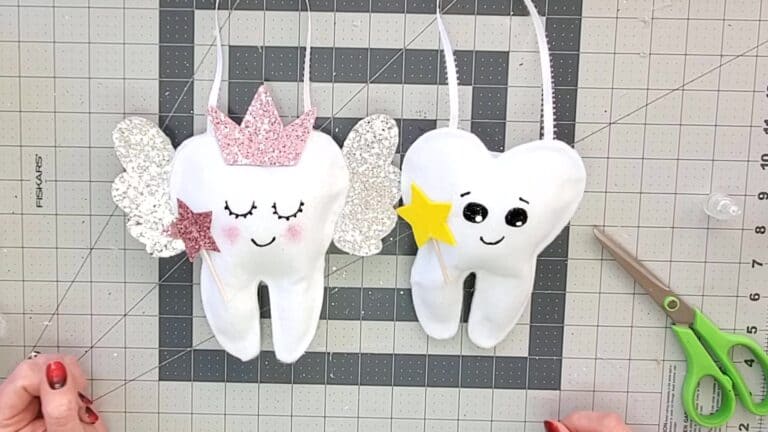 Tooth Template & DIY Tooth Fairy Pillow Tutorial (No Sew) - Cassie ...