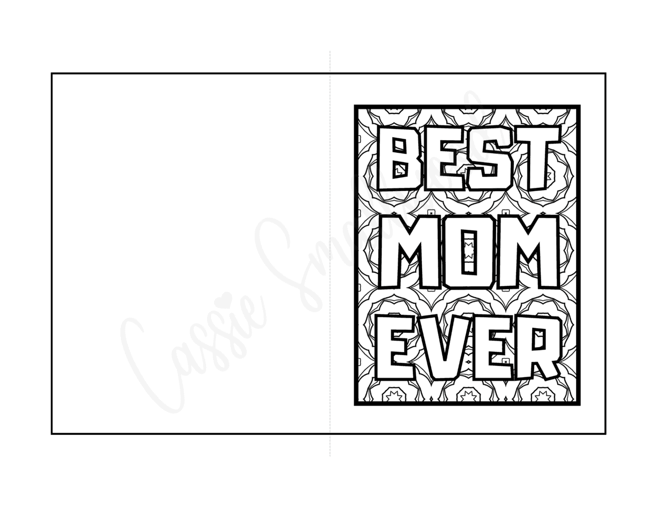 26 Unique Printable Mother's Day Cards To Color {PDF} - Cassie Smallwood