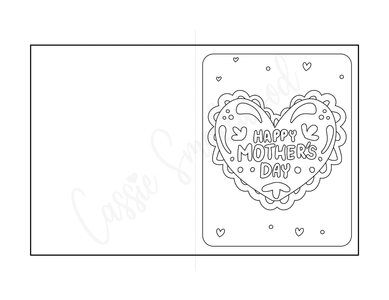 26 Unique Printable Mother's Day Cards To Color {PDF} - Cassie Smallwood