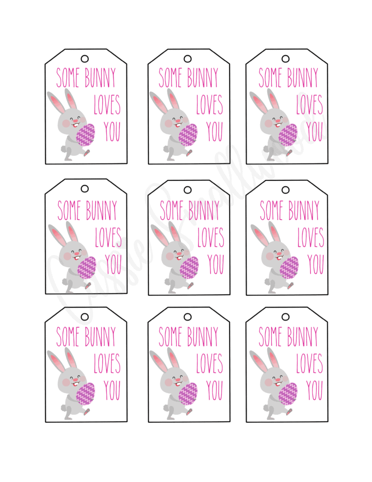 Free Printable Easter Tags {20 Unique Designs} - Cassie Smallwood