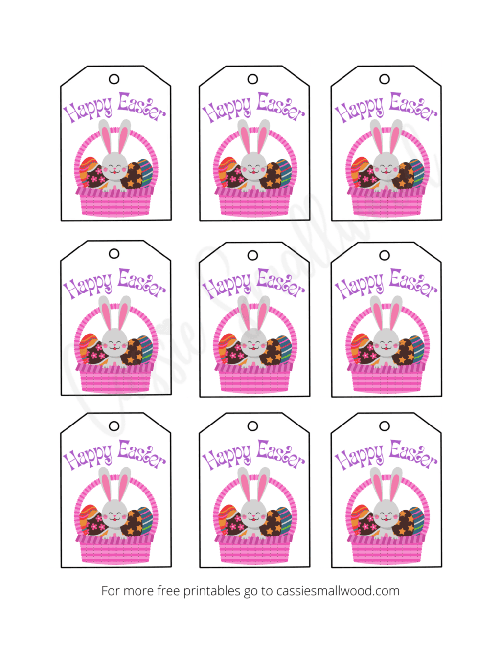 Free Printable Easter Tags {20 Unique Designs} - Cassie Smallwood