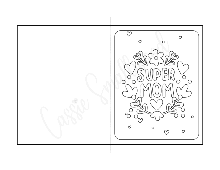 26 Unique Printable Mother's Day Cards To Color {PDF} - Cassie Smallwood