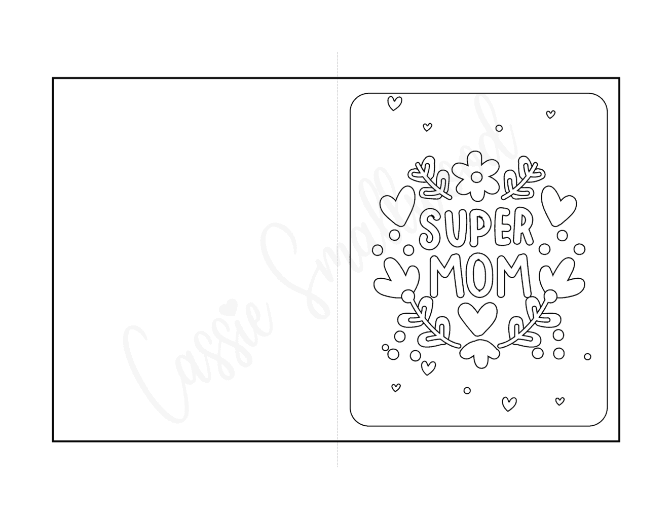26 Unique Printable Mother's Day Cards To Color {PDF} - Cassie Smallwood