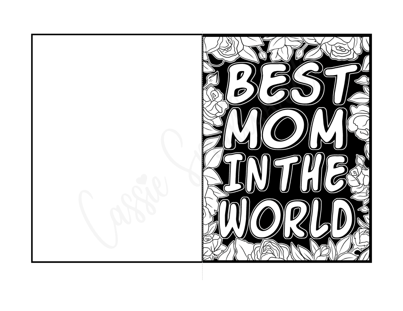 26 Unique Printable Mother's Day Cards To Color {PDF} - Cassie Smallwood