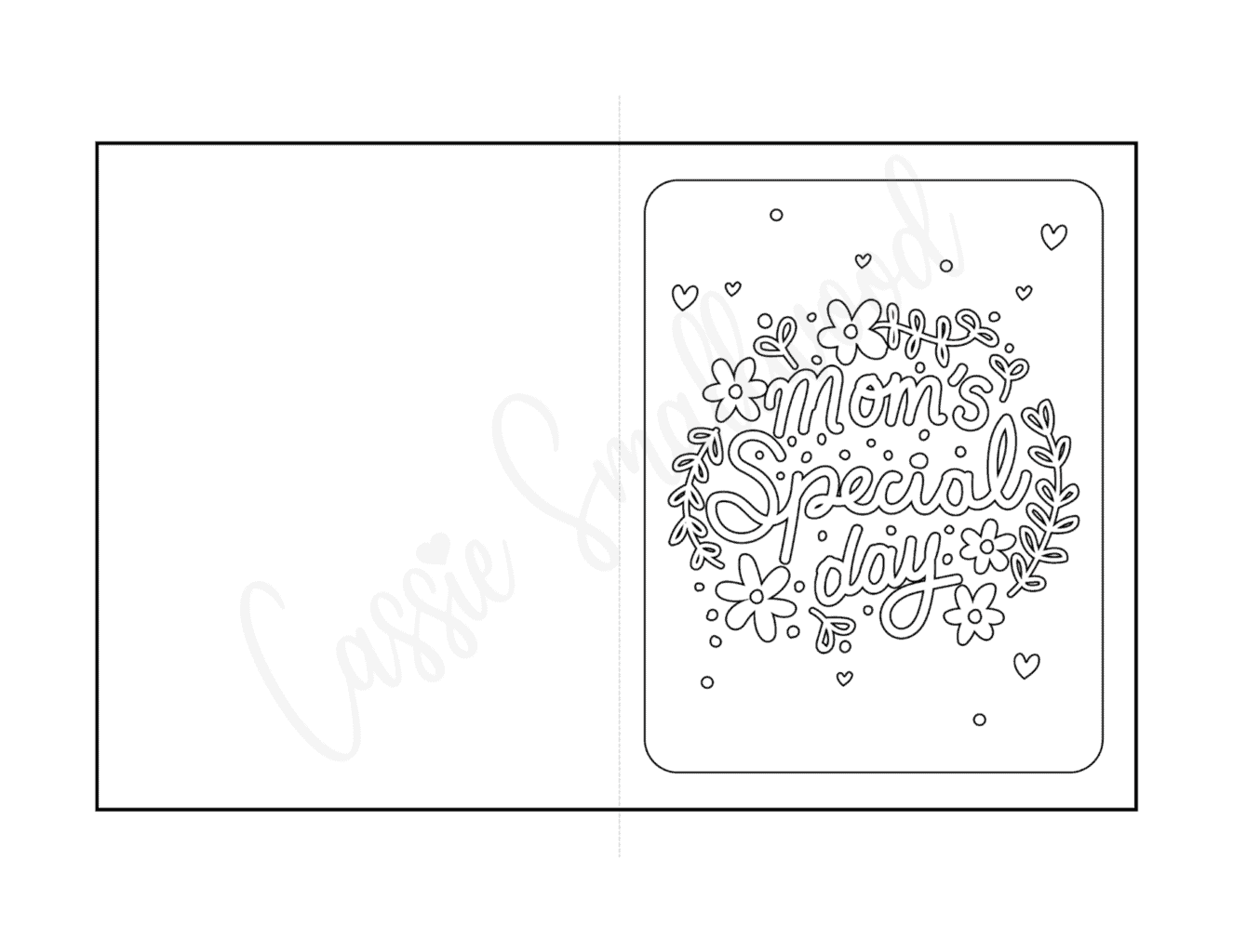26 Unique Printable Mother's Day Cards To Color {PDF} - Cassie Smallwood