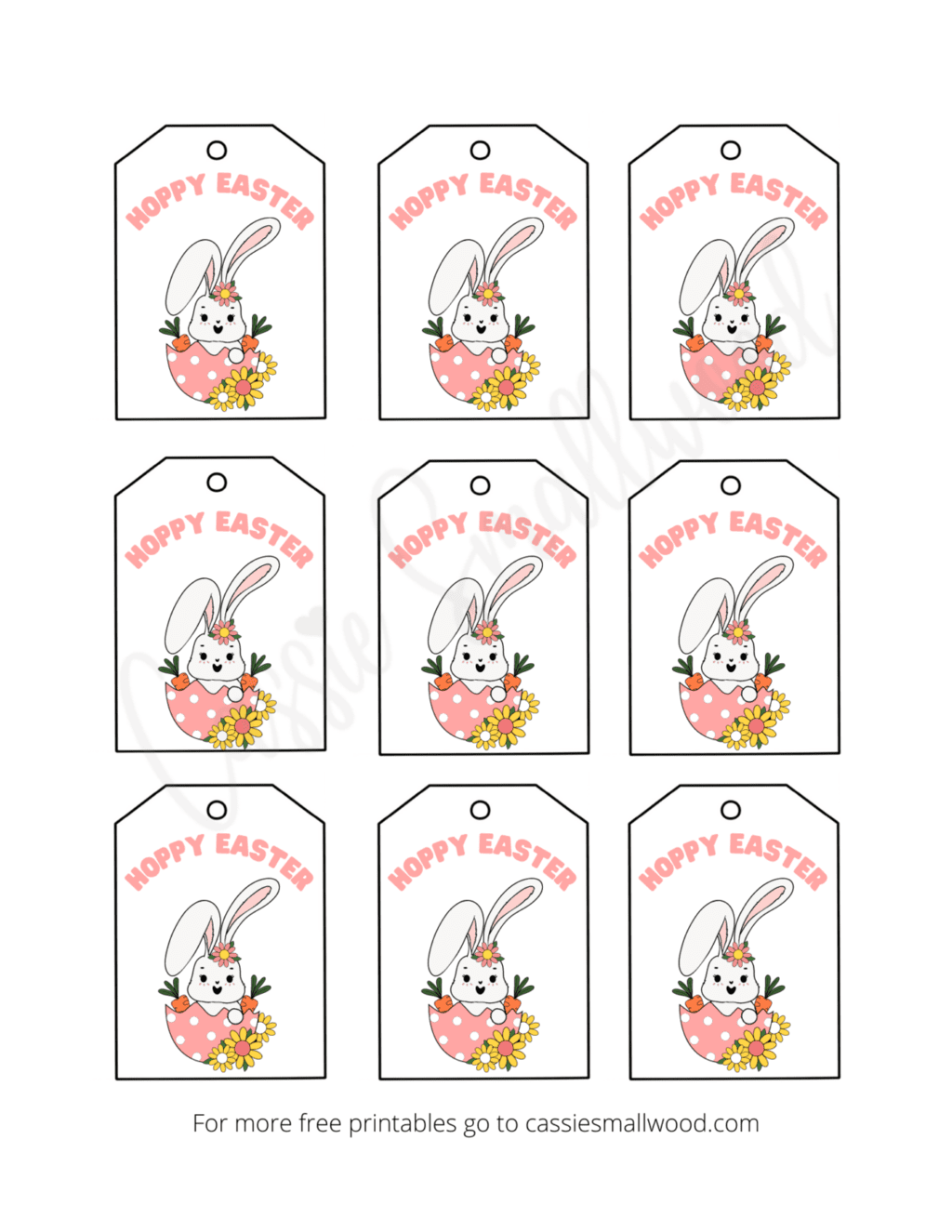 Free Printable Easter Tags {20 Unique Designs} - Cassie Smallwood