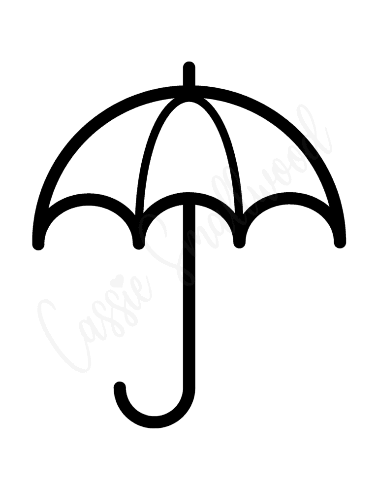 15 Unique Umbrella Templates {Free Printables} - Cassie Smallwood