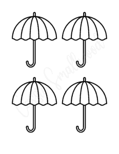 15 Unique Umbrella Templates {Free Printables} - Cassie Smallwood