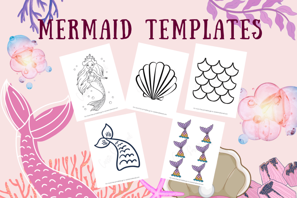 17 Cute Mermaid Templates - Cassie Smallwood