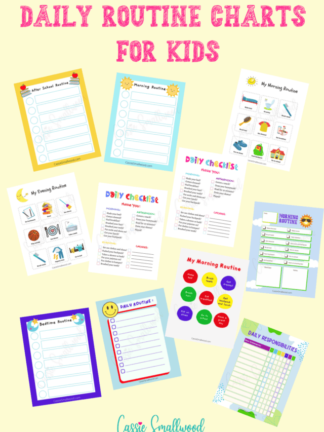 11 Free Printable Daily Routine Charts And Checklists For Kids - Cassie ...