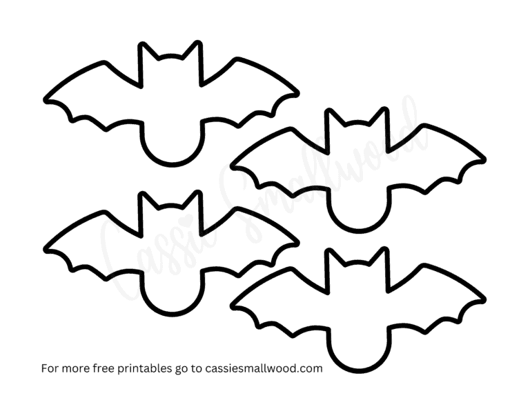 Free Printable Bat Templates (Small, Medium, and Large) - Cassie Smallwood