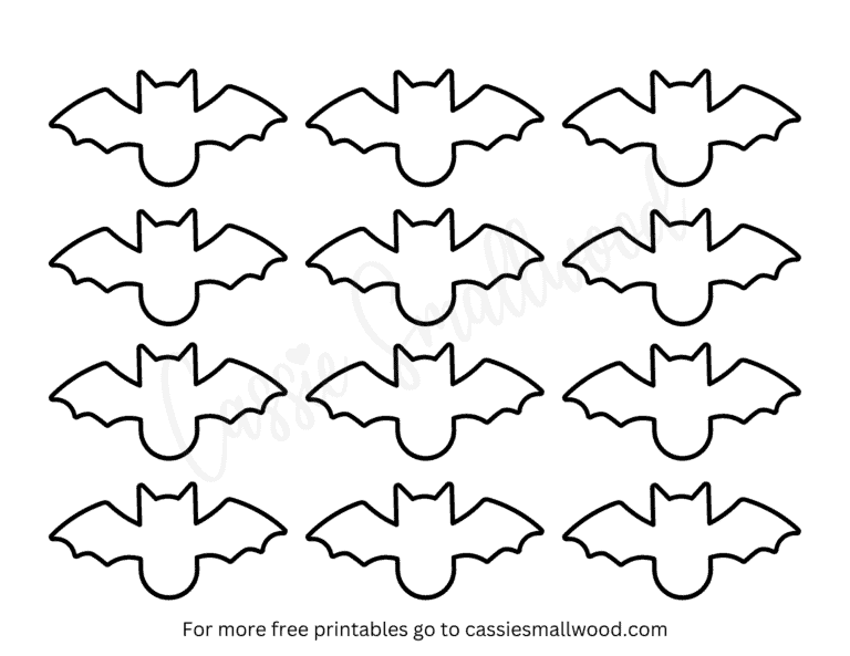 Free Printable Bat Templates (Small, Medium, and Large) - Cassie Smallwood