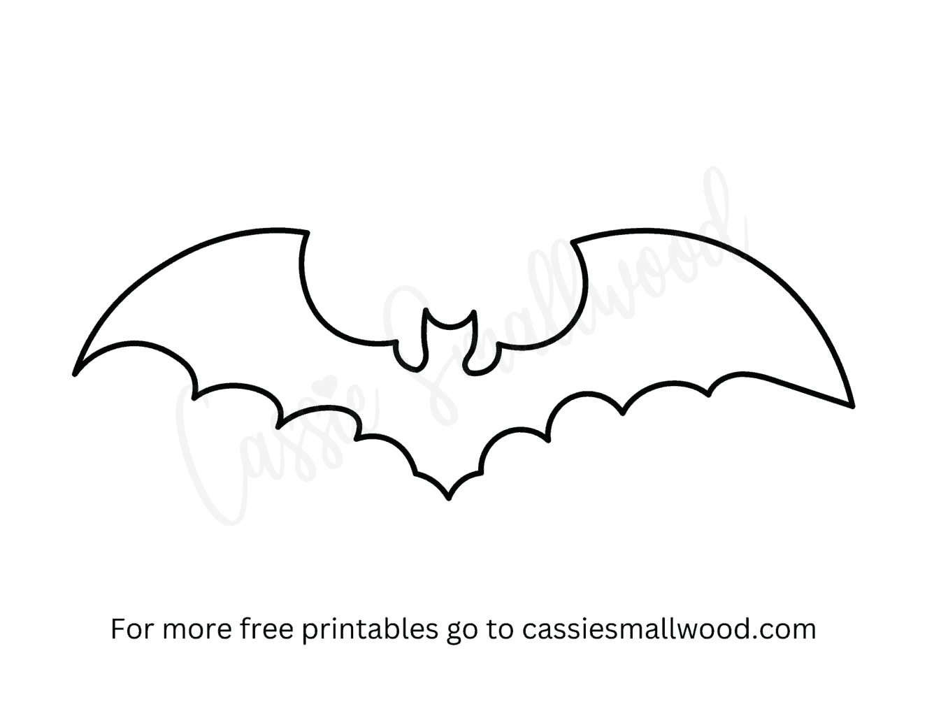 Free Printable Bat Templates (Small, Medium, and Large) - Cassie Smallwood