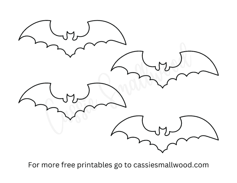Free Printable Bat Templates (Small, Medium, and Large) - Cassie Smallwood