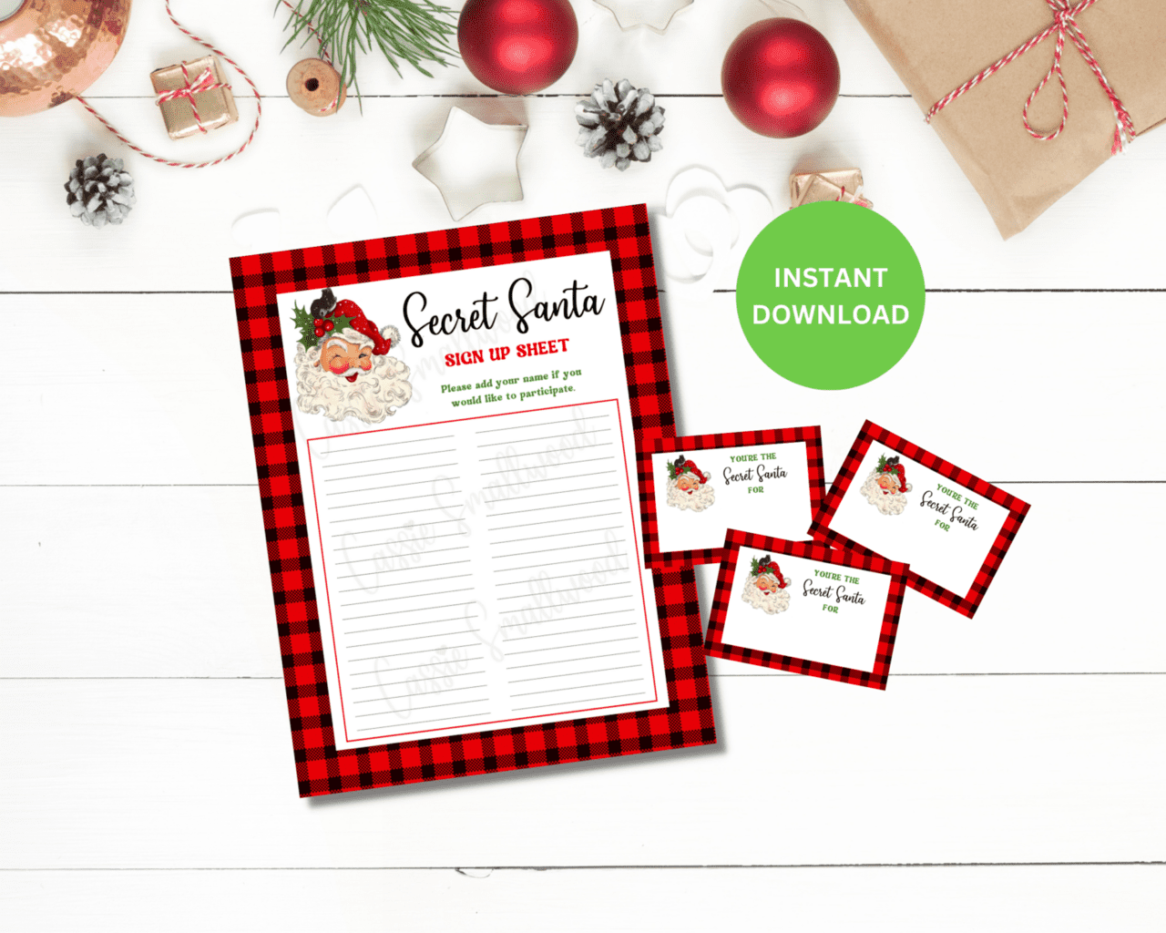 Free Printable Secret Santa Questionnaire Templates - Cassie Smallwood