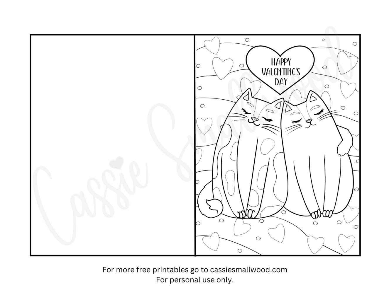 Cute Printable Valentine's Day Cards To Color - Cassie Smallwood