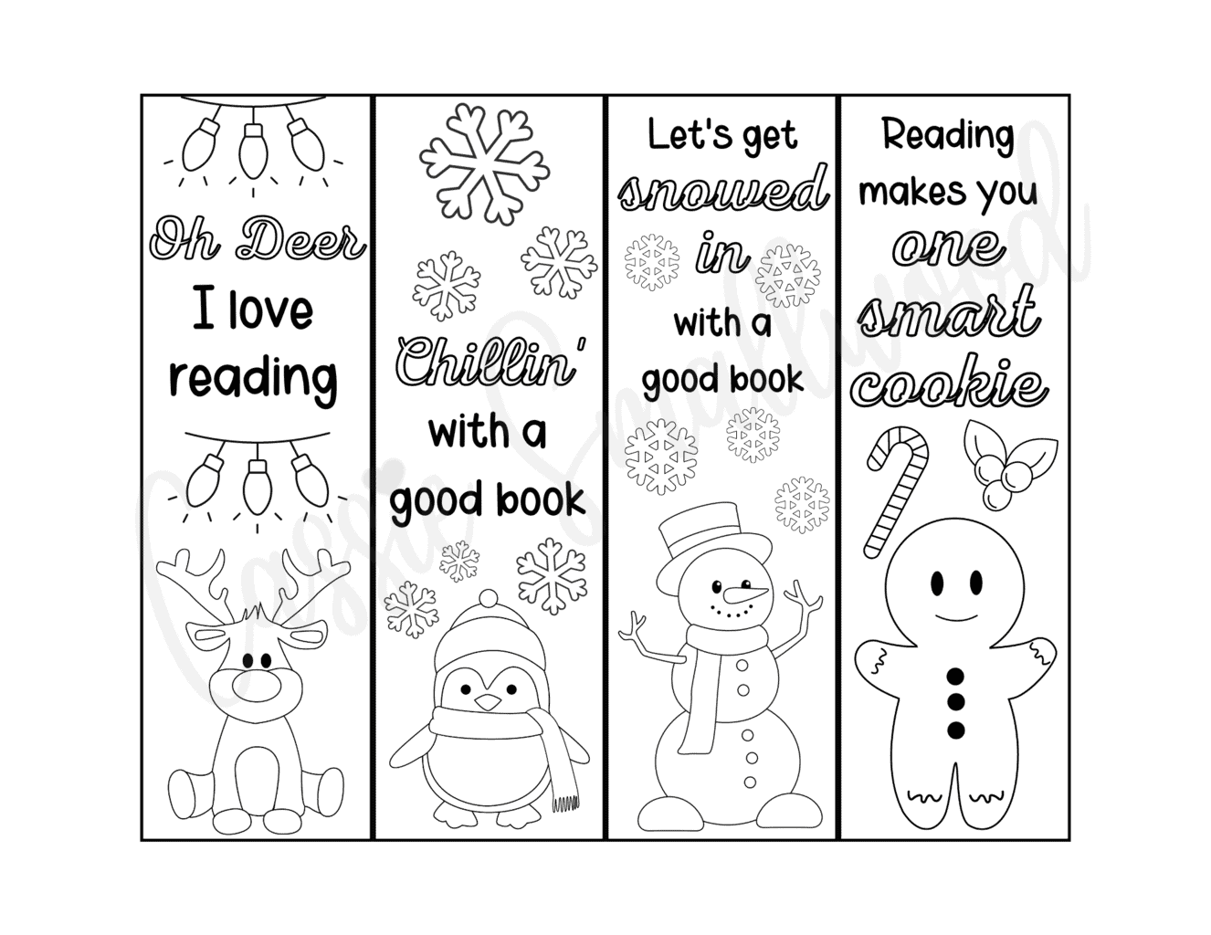 Free Printable Christmas Bookmarks - Cassie Smallwood