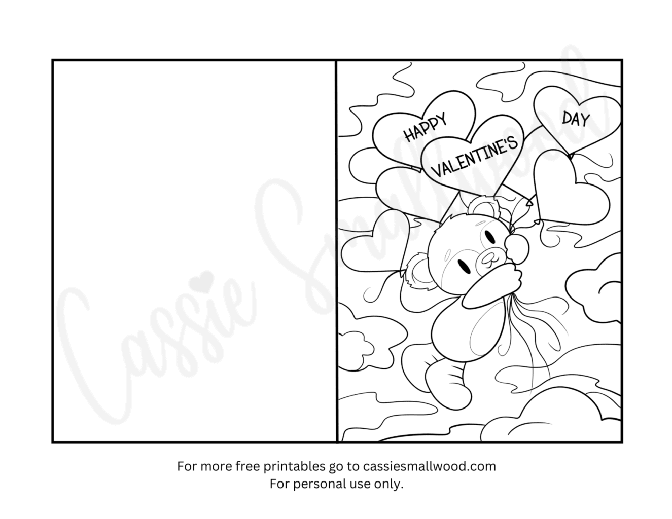 93 Cutest Printable Valentines Day Cards To Color Cassie Smallwood