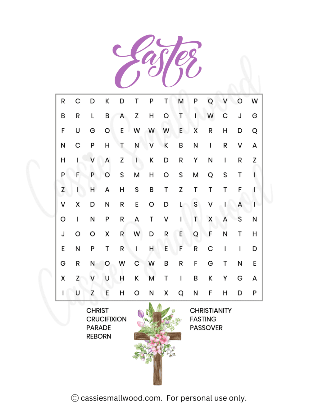 7 Fun Easter Word Search Printables (FREE!) - Cassie Smallwood