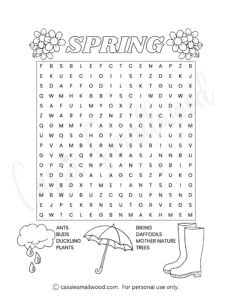 13 Cute Spring Word Search Puzzles (Free Printable) - Cassie Smallwood