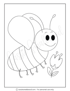 50 Cute Bee Coloring Pages (Free Printable) - Cassie Smallwood