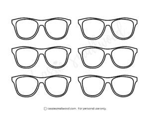 12 Glasses Templates (Sunglasses and Eyeglasses) - Cassie Smallwood