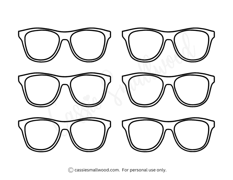 12 Glasses Templates (Sunglasses and Eyeglasses) - Cassie Smallwood