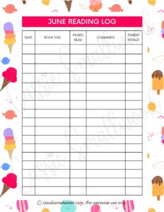 17 Cute Reading Logs {FREE PRINTABLE} - Cassie Smallwood