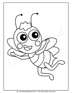 50 Cute Bee Coloring Pages (Free Printable) - Cassie Smallwood
