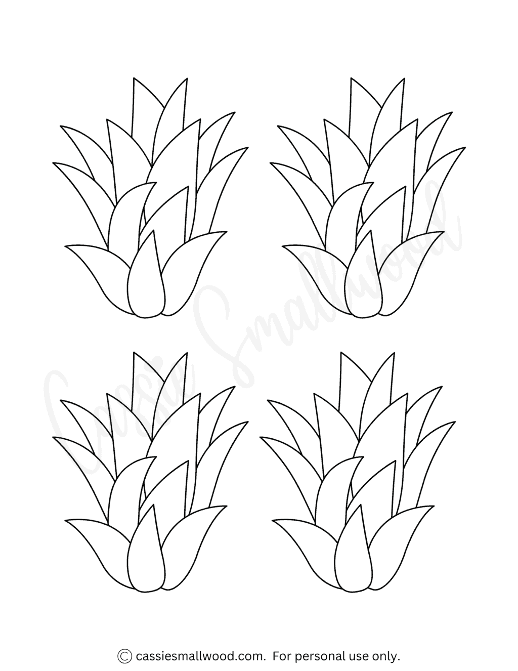 12 Cute Pineapple Templates (Free Printable) - Cassie Smallwood