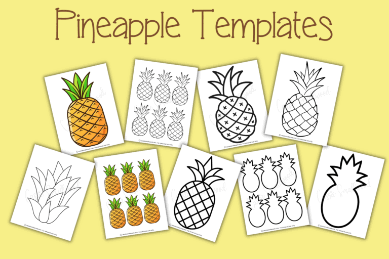 12 Cute Pineapple Templates (Free Printable) - Cassie Smallwood