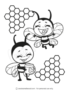 50 Cute Bee Coloring Pages (Free Printable) - Cassie Smallwood