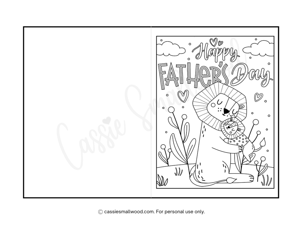 Fathers Day Card Template To Color Cassie Smallwood 