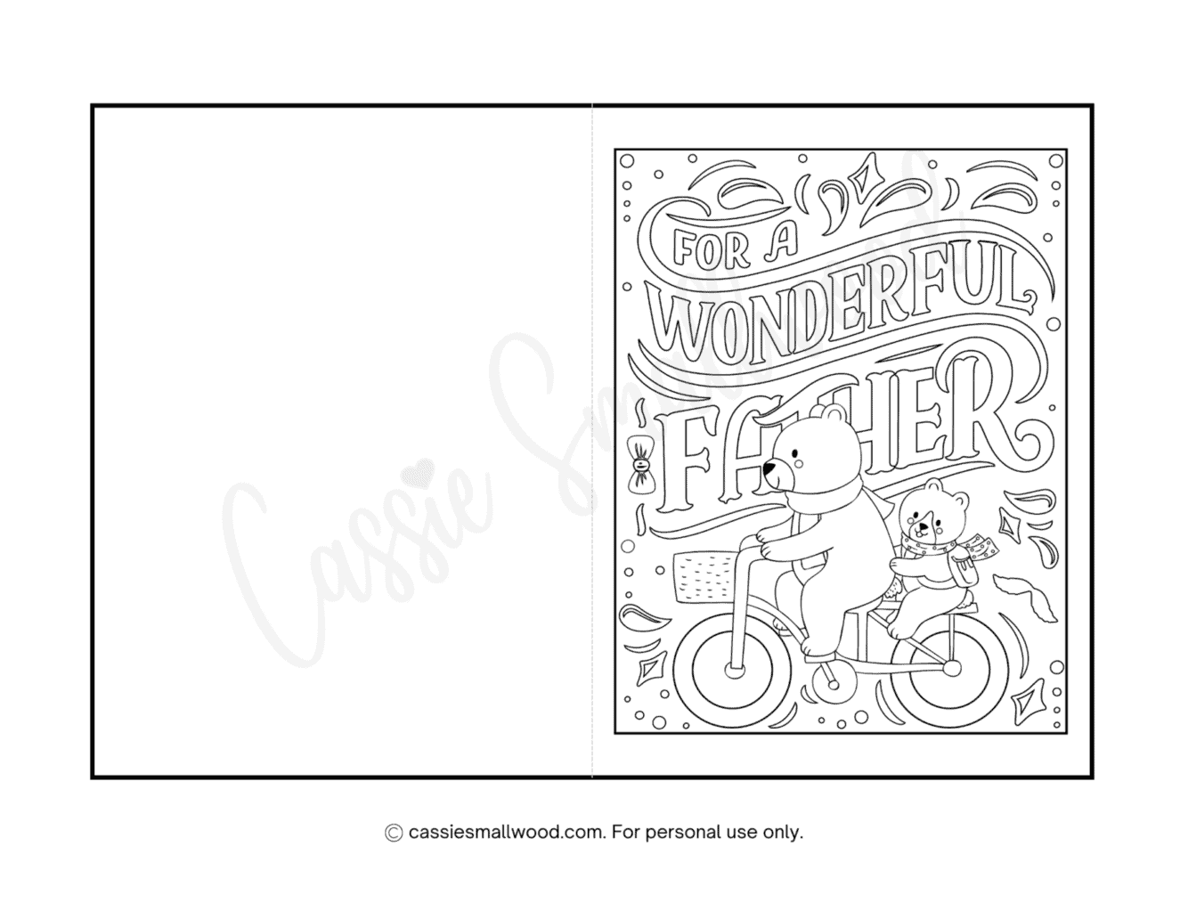 21 Cute Free Printable Father's Day Cards To Color - Cassie Smallwood