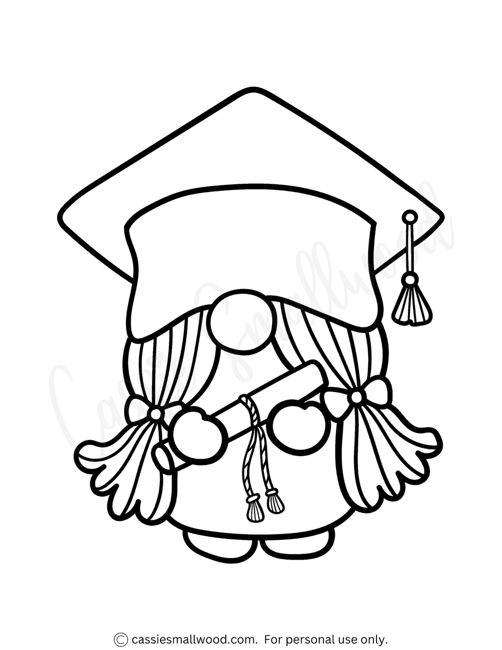 17 Cute Graduation Coloring Pages - Cassie Smallwood