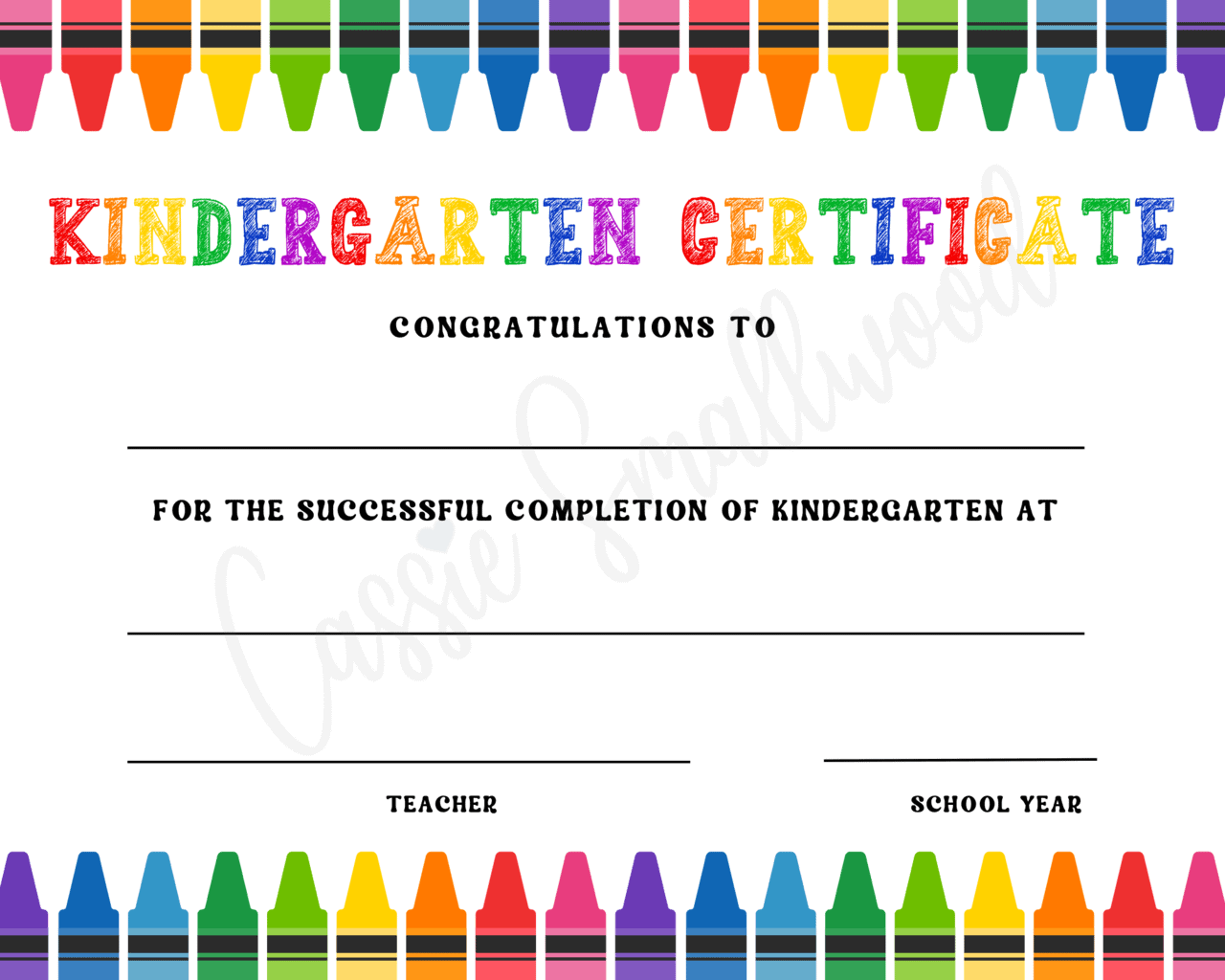 20 Preschool And Kindergarten Graduation Certificates (FREE PRINTABLE ...