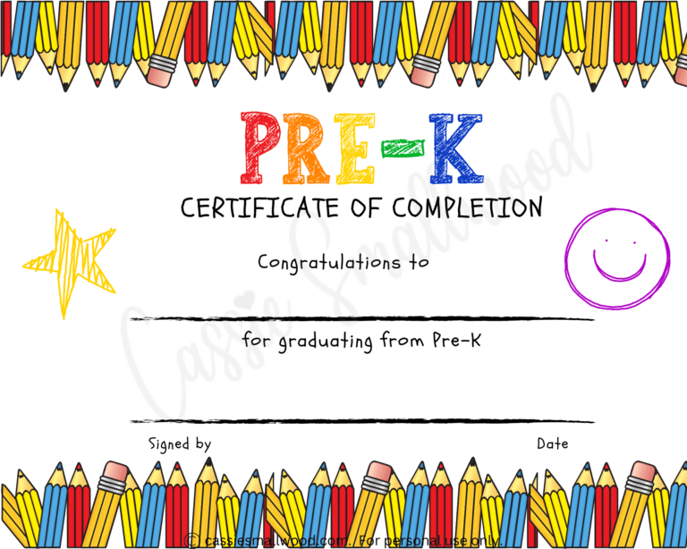 20 Preschool And Kindergarten Graduation Certificates (FREE PRINTABLE ...