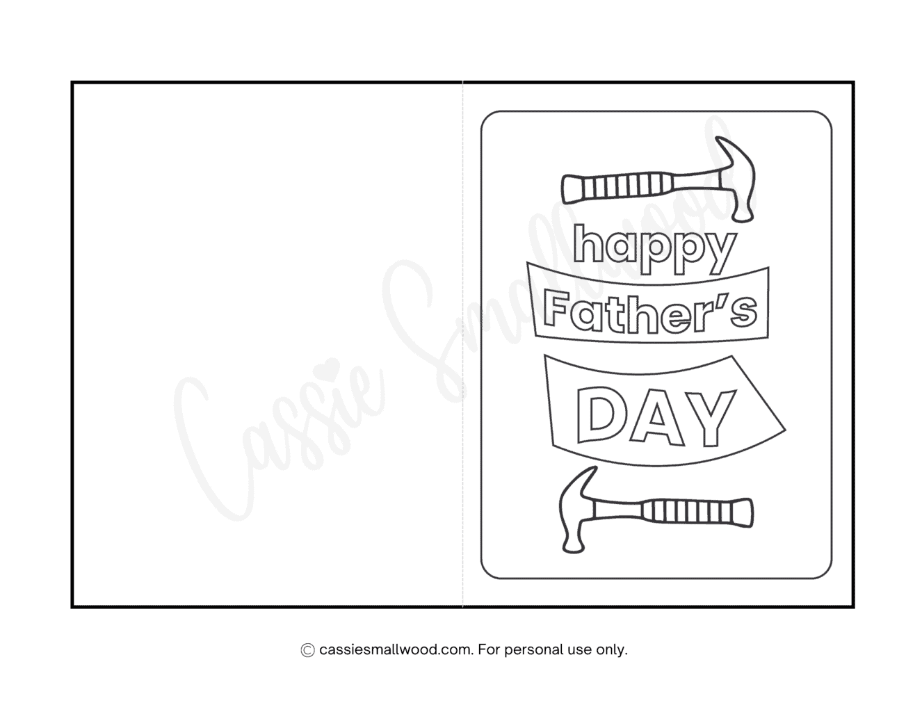 21 Cute Free Printable Father's Day Cards To Color - Cassie Smallwood