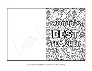 22 Cute Teacher Appreciation Coloring Pages (And Cards!) - Cassie Smallwood