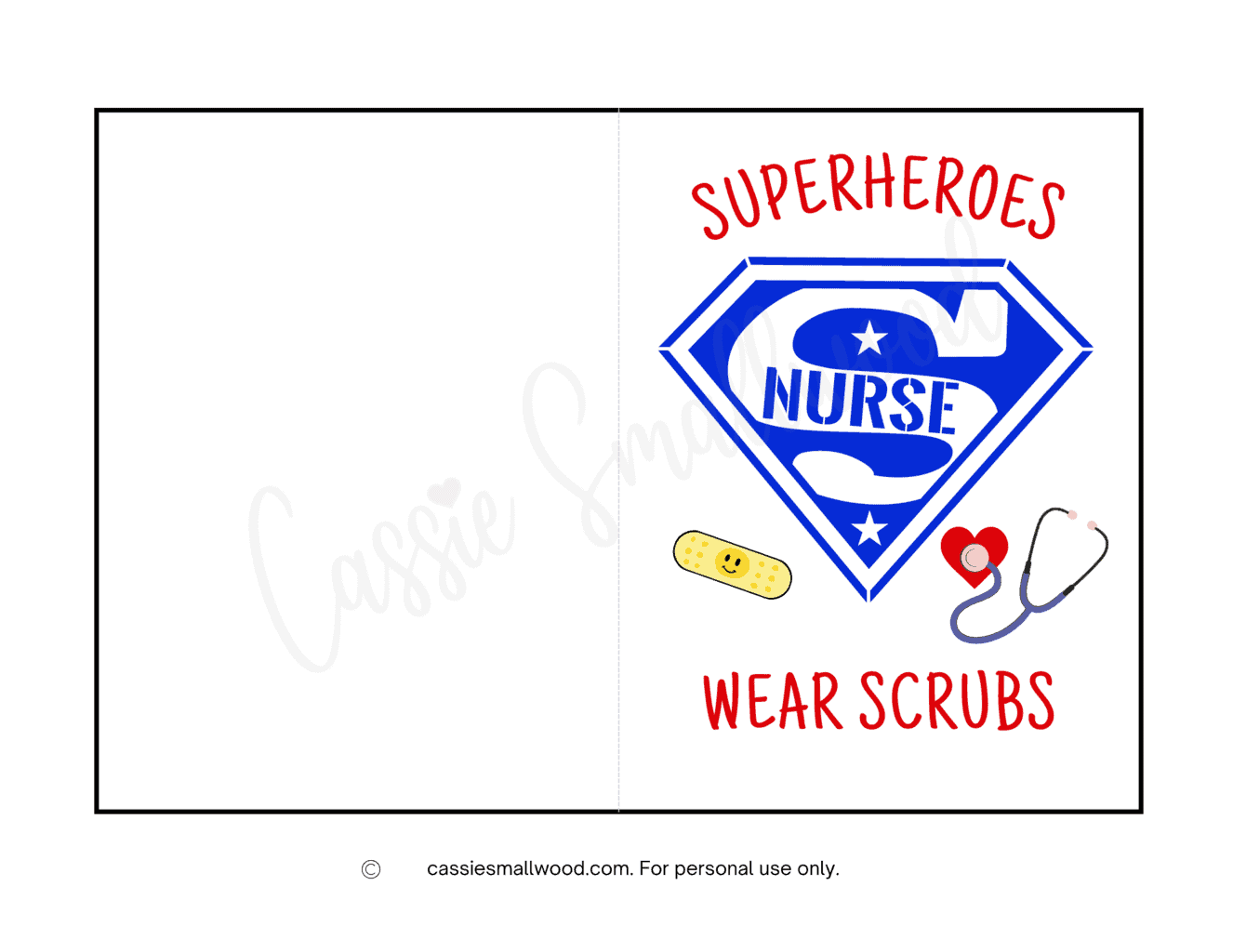 10 Cute Nurse Thank You Cards Free Printable Cassie Smallwood