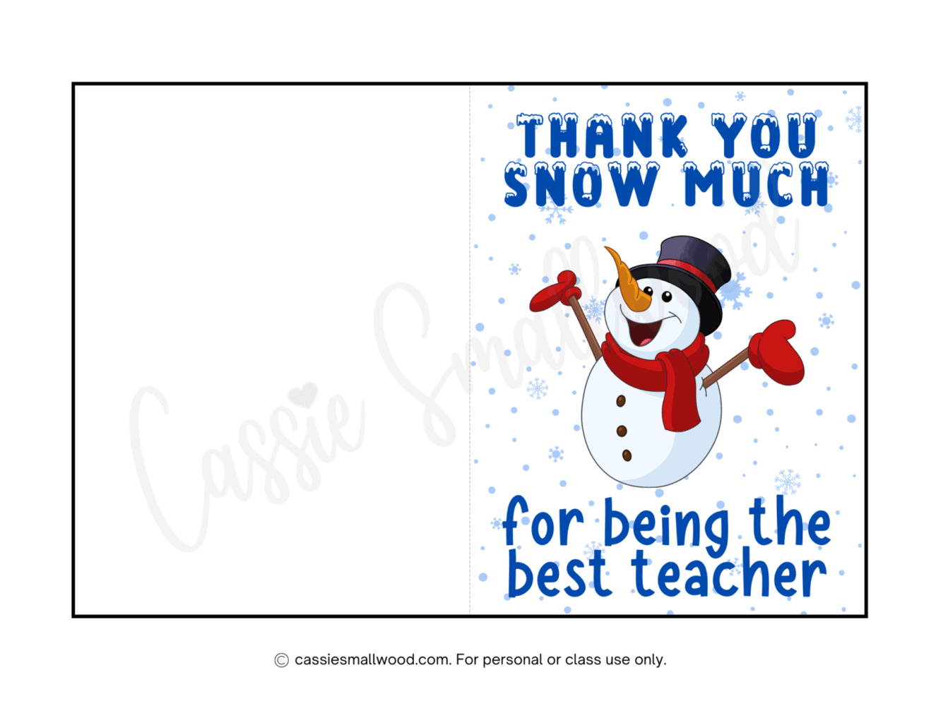 THE BEST Teacher Thank You Cards (21 Free Printables) - Cassie Smallwood