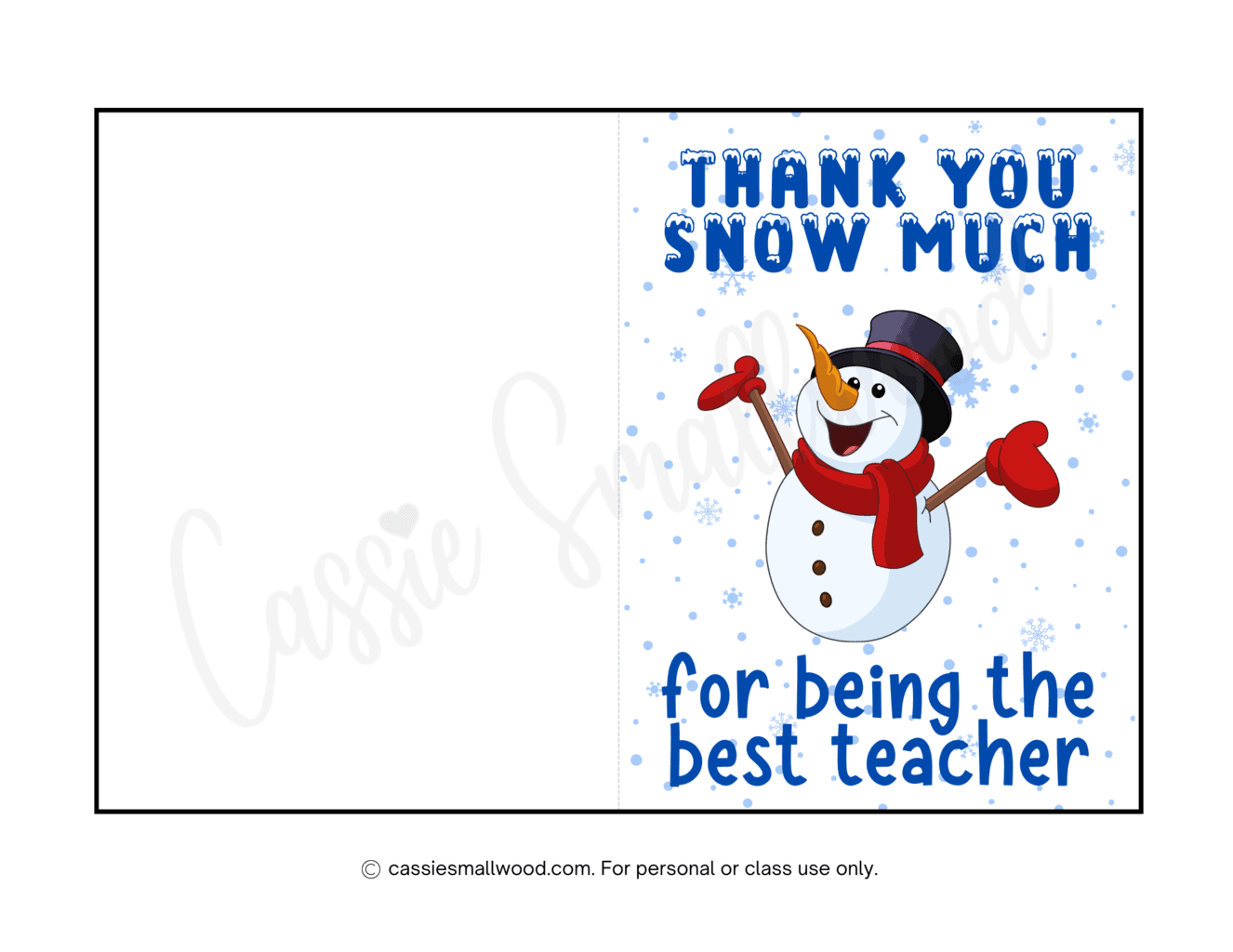 THE BEST Teacher Thank You Cards (21 Free Printables) - Cassie Smallwood