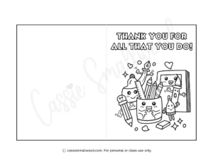 22 Cute Teacher Appreciation Coloring Pages (And Cards!) - Cassie Smallwood