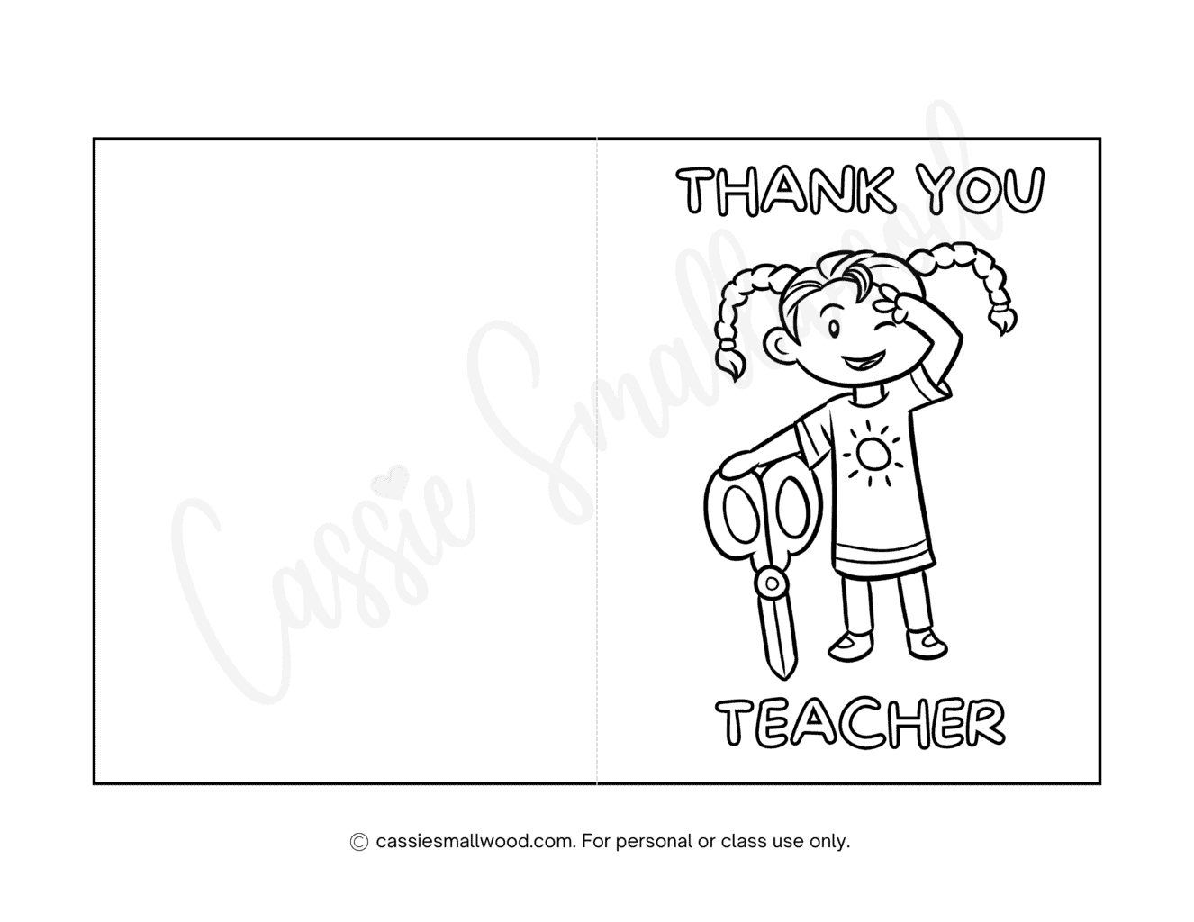 22 Cute Teacher Appreciation Coloring Pages (And Cards!) - Cassie Smallwood