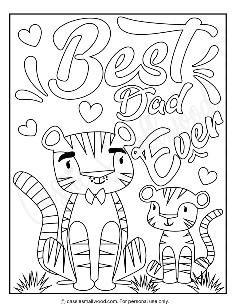 36 Cute Father's Day Coloring Pages (Free Printable) - Cassie Smallwood