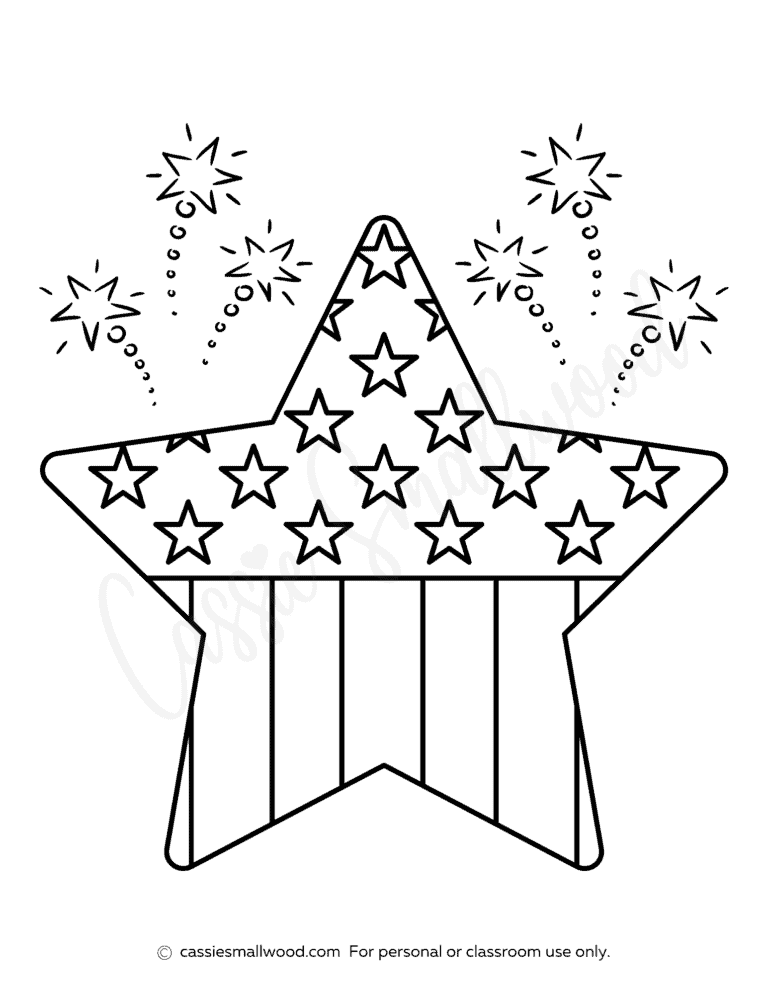 25 Cute 4th Of July Coloring Pages (Free Printable) - Cassie Smallwood