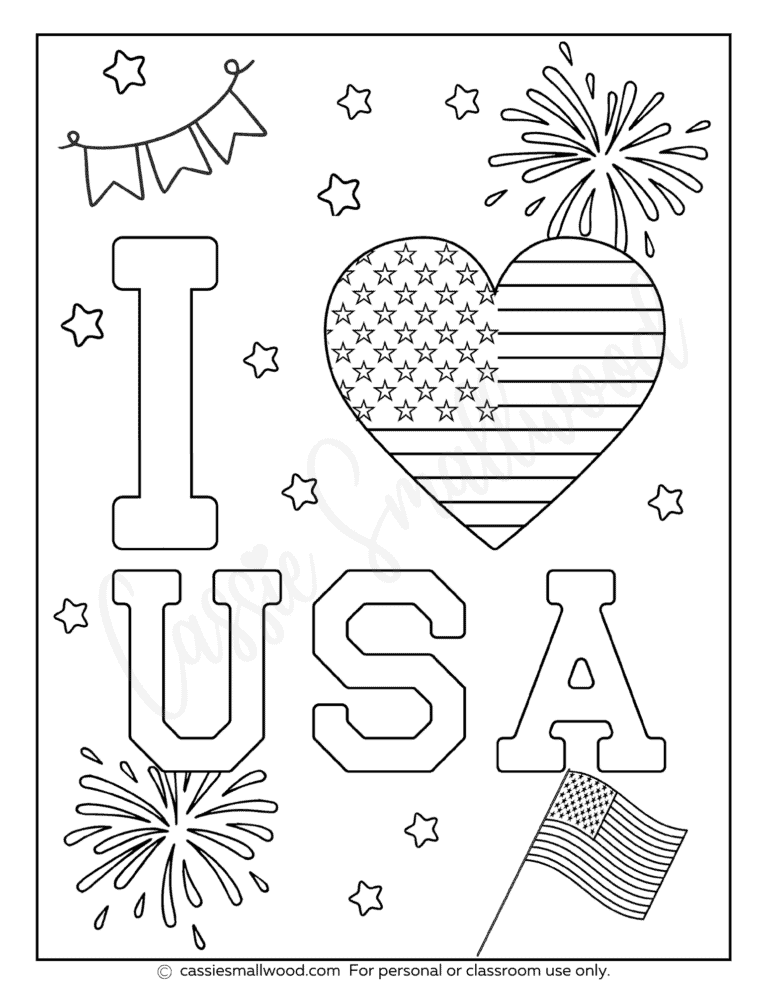25 Cute 4th Of July Coloring Pages (Free Printable) - Cassie Smallwood