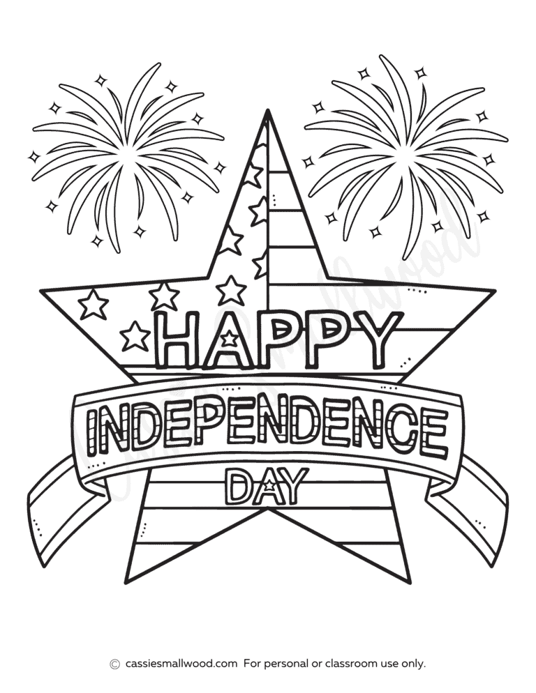 25 Cute 4th Of July Coloring Pages (Free Printable) - Cassie Smallwood