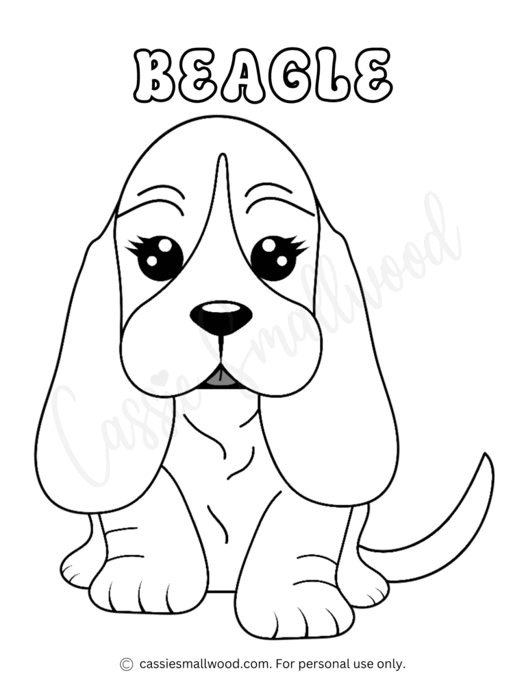 40 Cute Dog Coloring Pages - Cassie Smallwood